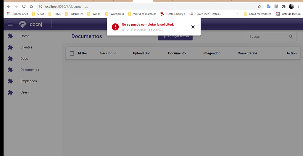 Unable to complete the request. Error processing the request! [Solved ...