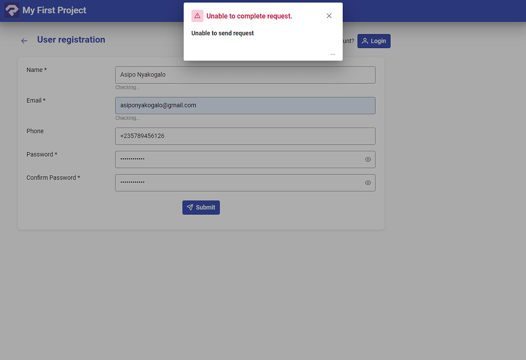 Unable to process request - Radsystems Forum