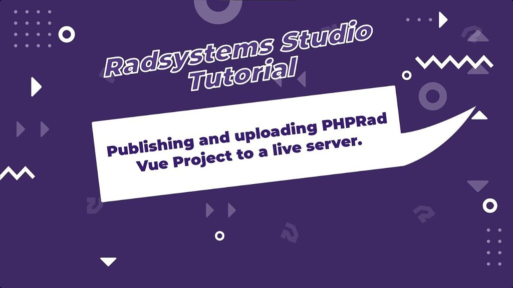 Publishing your Radsystems Project - Tutorials - Radsystems Forum