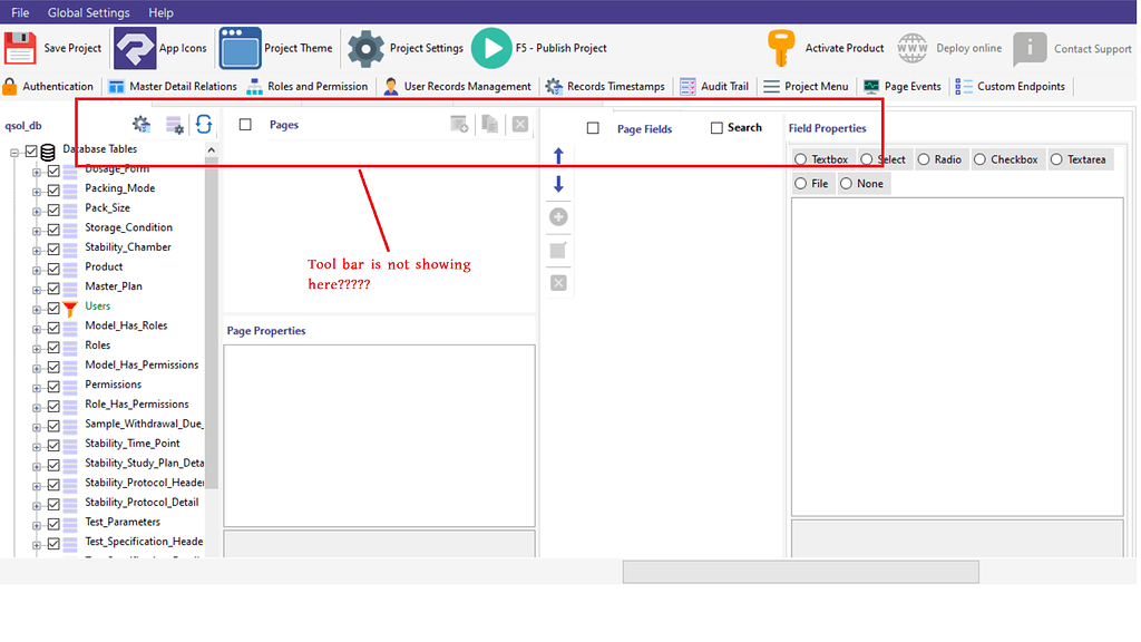 Toolbar not showing in Radsystem 5.0 - Bugs - Radsystems Forum