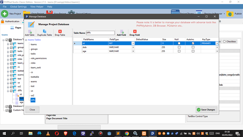How to calculate age based on date of birth in phprad classic 2.7.3 ...